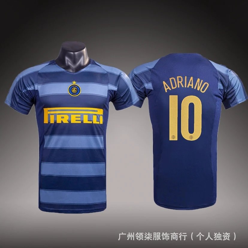 Inter Milan Adriano 10 Jersey Blue-Reebok-jerseys-cnfanssheet